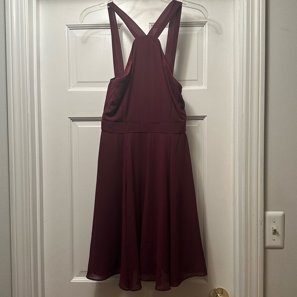 Lulus | Dresses | Lulus Forevermore Burgundy Skater Dress | Poshmark
